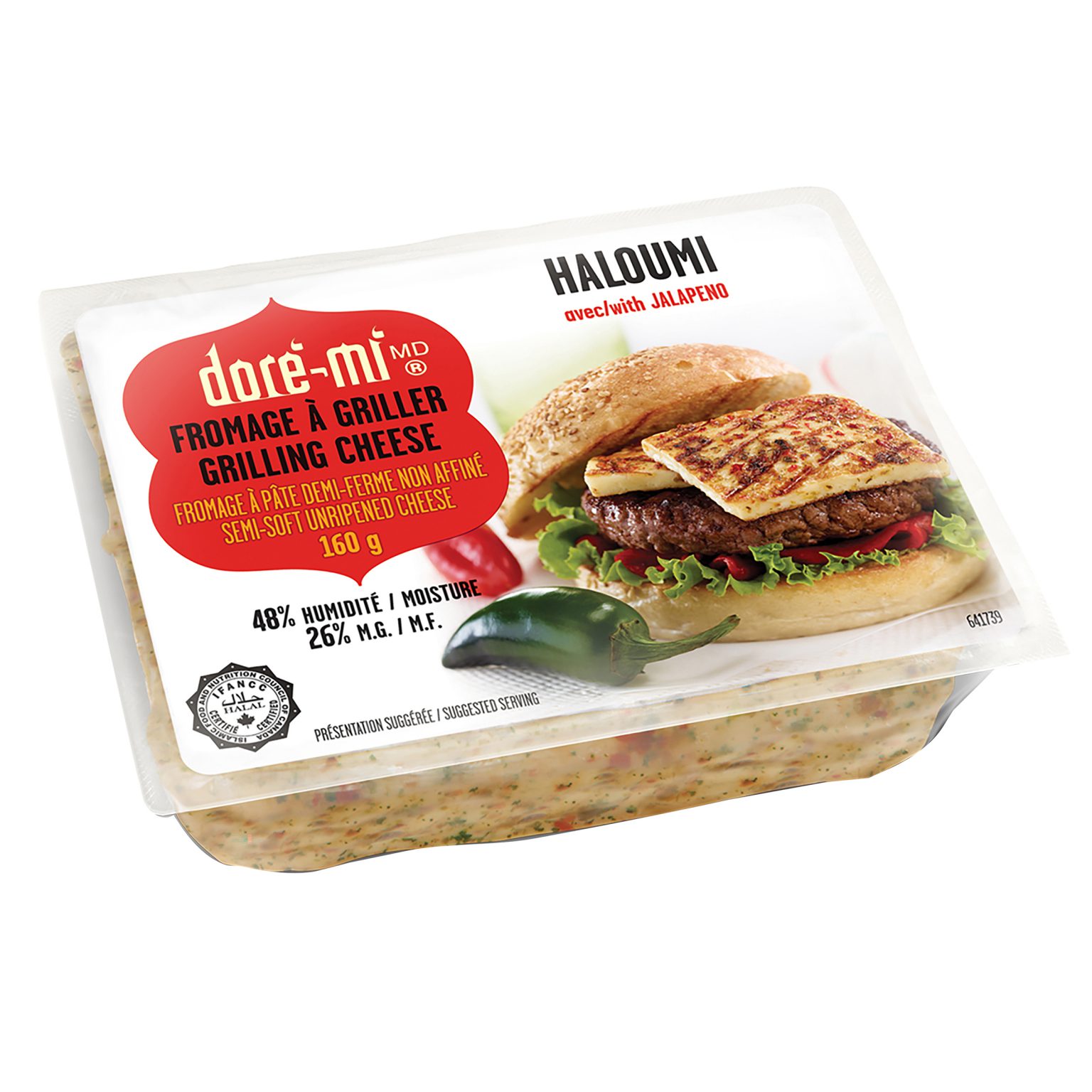 Haloumi rond avec Jalapeno doré-mi 160G - Fruiterie Potager