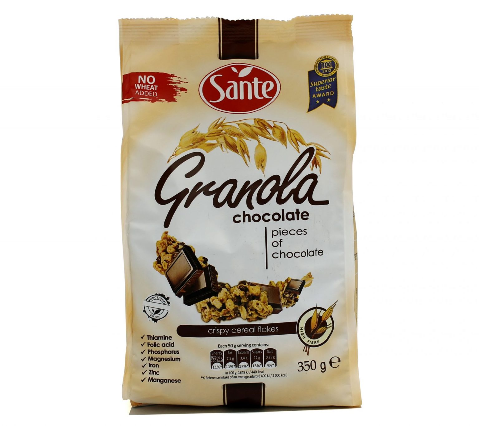 Granola avec pièces de chocolat Sante 350 g - Fruiterie Potager