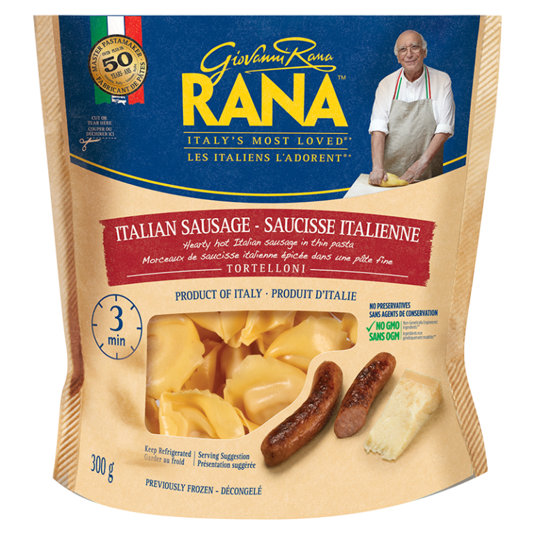 Pâtes fraîches tortelloni farcies aux Saucisses italiennes Rana 300 g ...